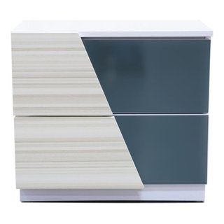 Best Master Manchester 2-Drawer Poplar Wood Bedroom Nightstand in Zebra ...