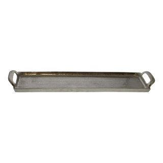 Silver Narrow Rectangular Tray - Transitional - Serving Trays - by ...