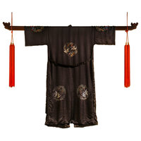 Chinese Black Silk Robe - Asian - Decorative Objects And Figurines - by ...
