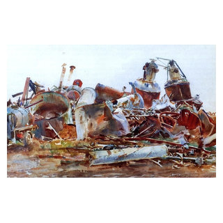 John Singer Sargent The Wrecked Sugar Refinery Wall Decal, 18x27 ...