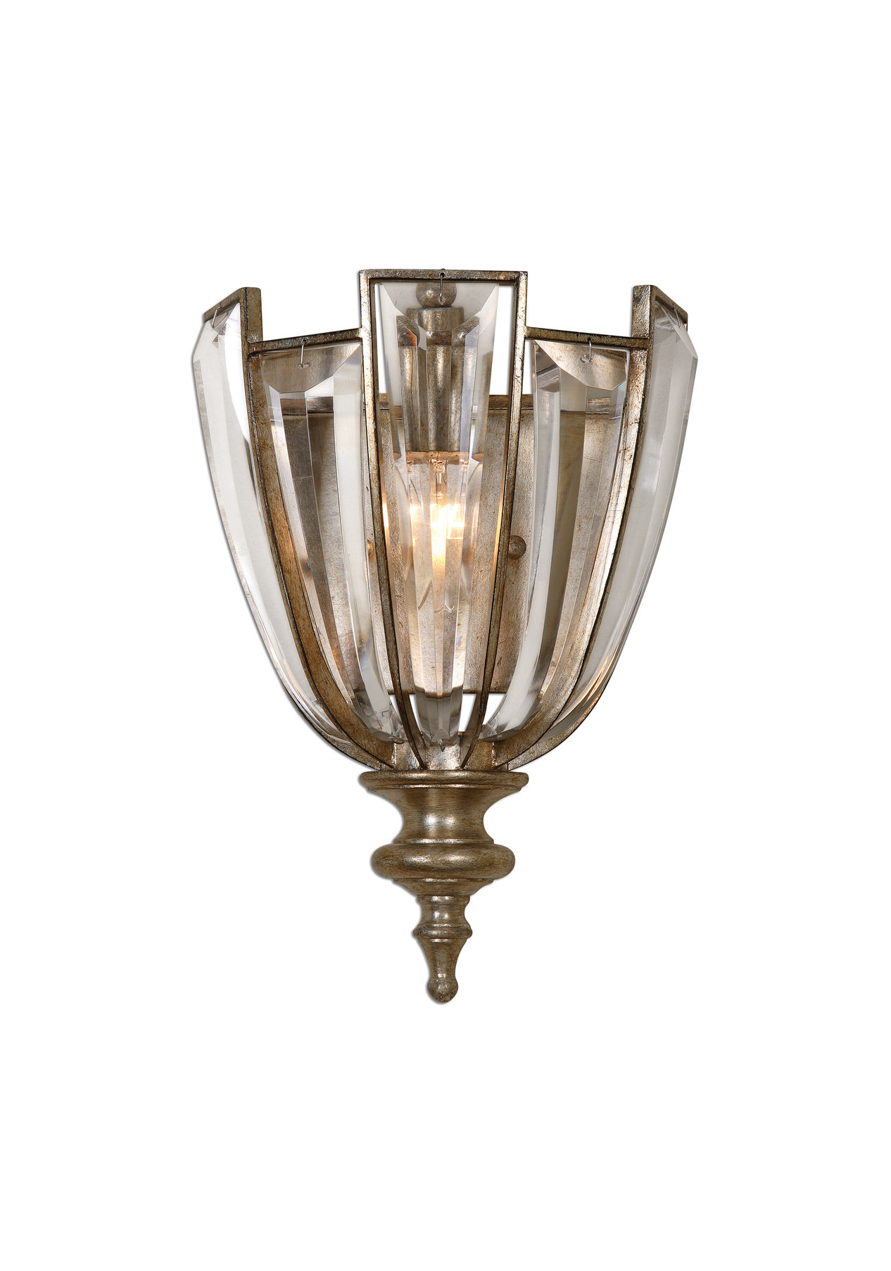 Uttermost Vicentina 1 Light Crystal Wall Sconce - Traditional - Wall ...