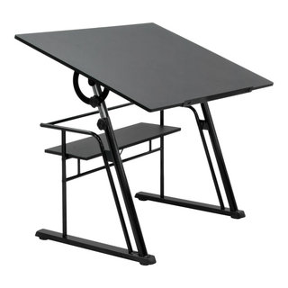 Zenith Drafting Table, Black - Contemporary - Drafting Tables - by ...