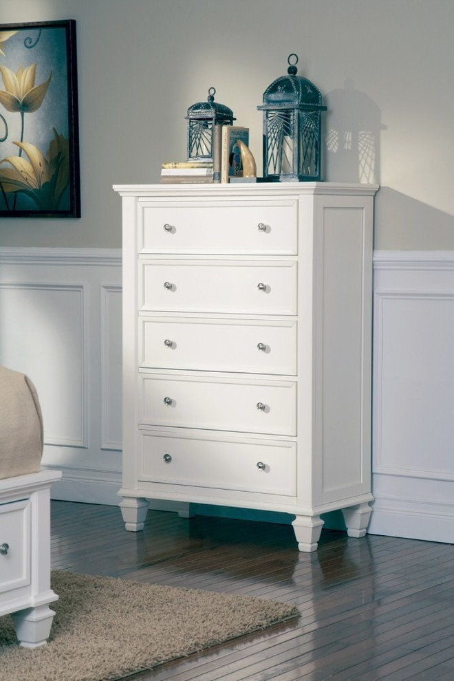 Coaster Sandy Beach Chest in White 201305 - Traditional - Dressers - by ...