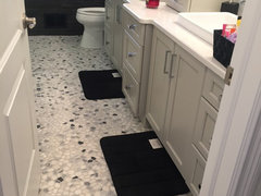 Master bath rug size and placement?