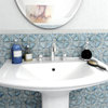 Moonbeam Diva Porcelain Mosaic Floor and Wall Tile Sample, Azure ...