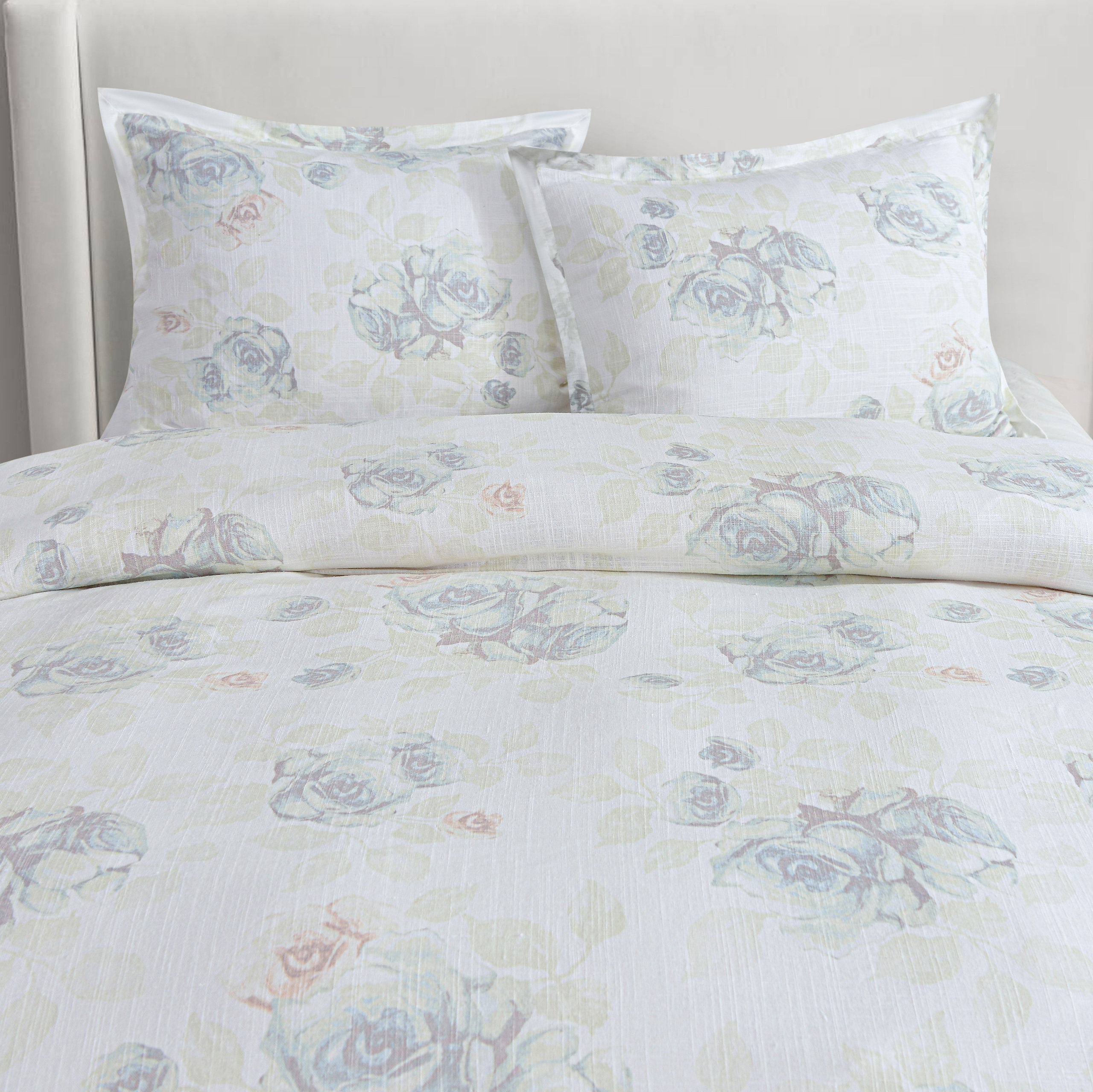 Rosaline Washed Linen Comforter Set, 3PC, Super Queen - Traditional ...
