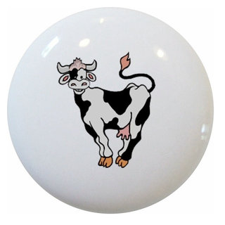 Prissy Cow Animal Ceramic Knob - Contemporary - Cabinet And Drawer ...