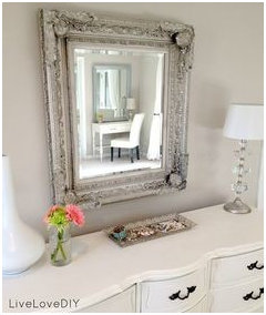 Size and placement of mirror over console table