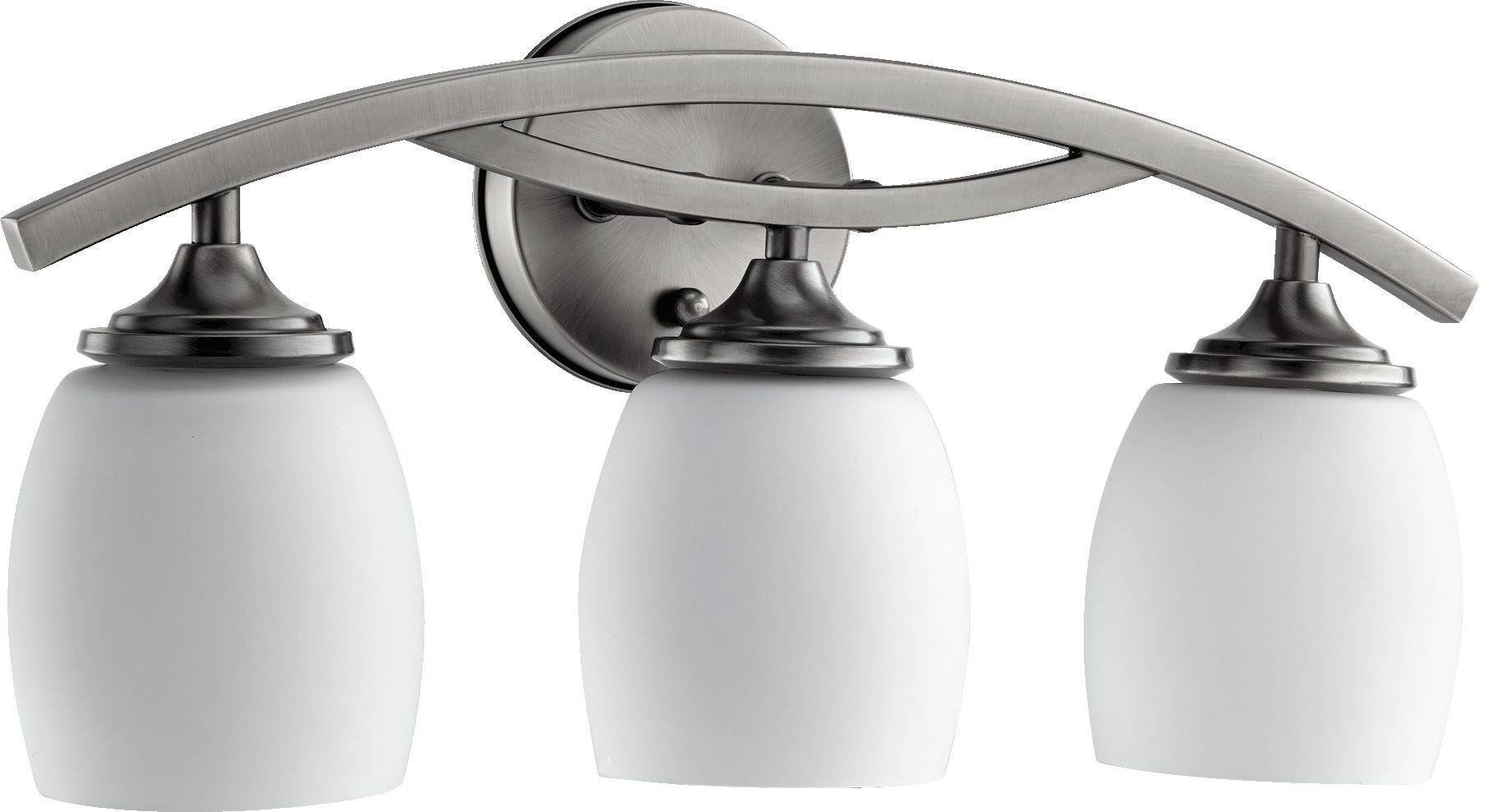 Quorum 3-Light Vanity Light, Antique Silver - Transitional - Bathroom ...