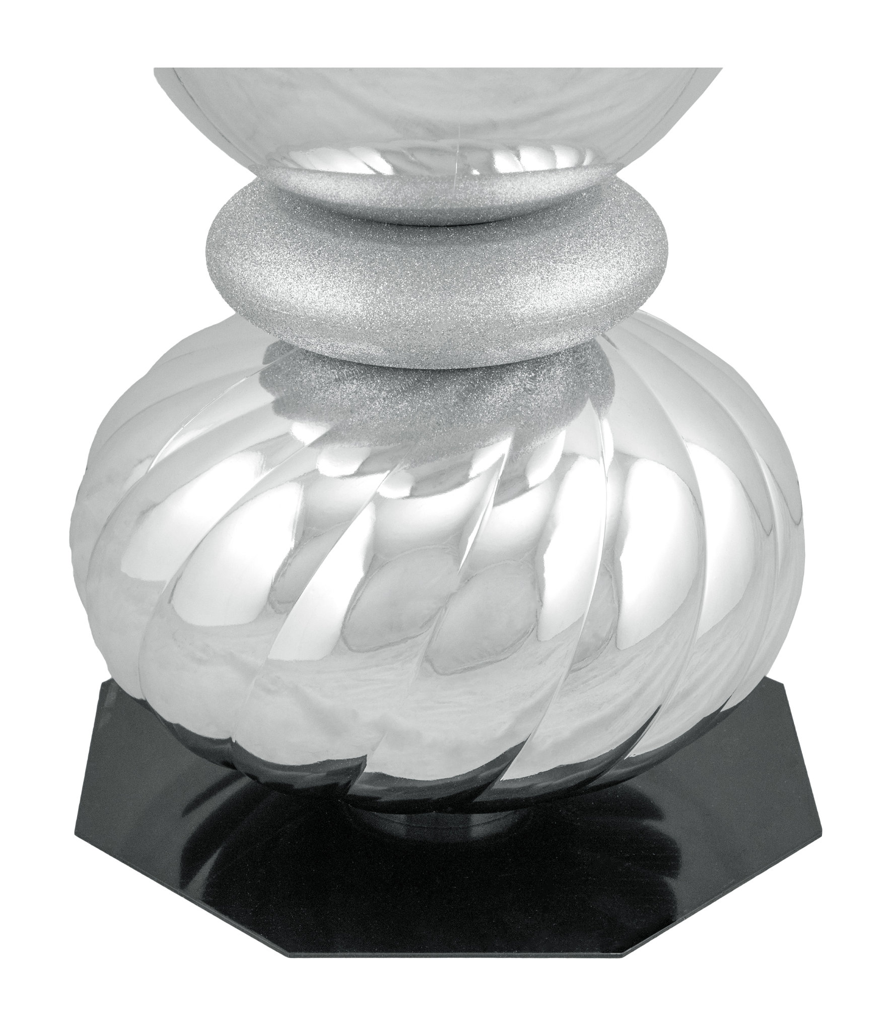 54" Shiny GlitteTopiary Finial Tower Commercial Christmas Decoration ...