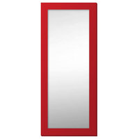 72"x30" Pop of Color Wall/Floor Mirror Art, Italian Red - Contemporary ...