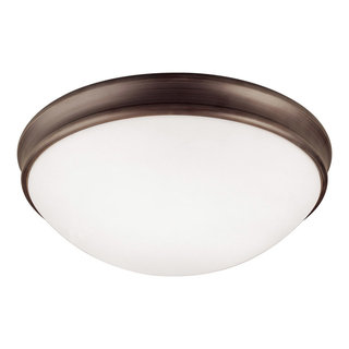 3-Light Ceiling Fixture - Transitional - Flush-mount Ceiling Lighting ...