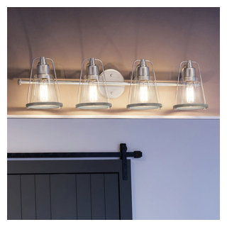 Luxury Coastal Bath Light, Brushed Nickel - Beach Style - Bathroom ...