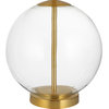 Clear Glass Body With Gold Accents Table Lamp - Contemporary - Table ...