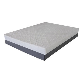 Pemberly Row 12" TwinXL Gel Memory Foam Mattress in White/Dark Gray ...