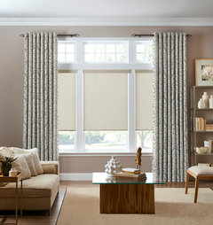 window treatment for three side-by-side windows