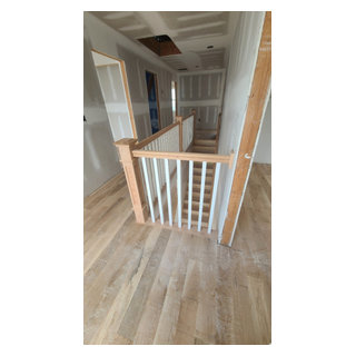 Coastal All Wood Indoor Railing - Beach Style - Balcony - New York - by ...