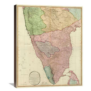 Composite: India Peninsula, 1800, 13"x1.5"x16", 25"x1.5"x30 ...