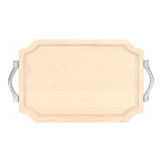 BigWood Boards Scalloped Cutting Board with Rope Handles, Large ...