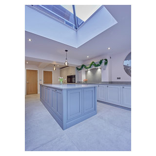 a larger than life kitchen transformation with CRL Quartz Pearl Grey ...