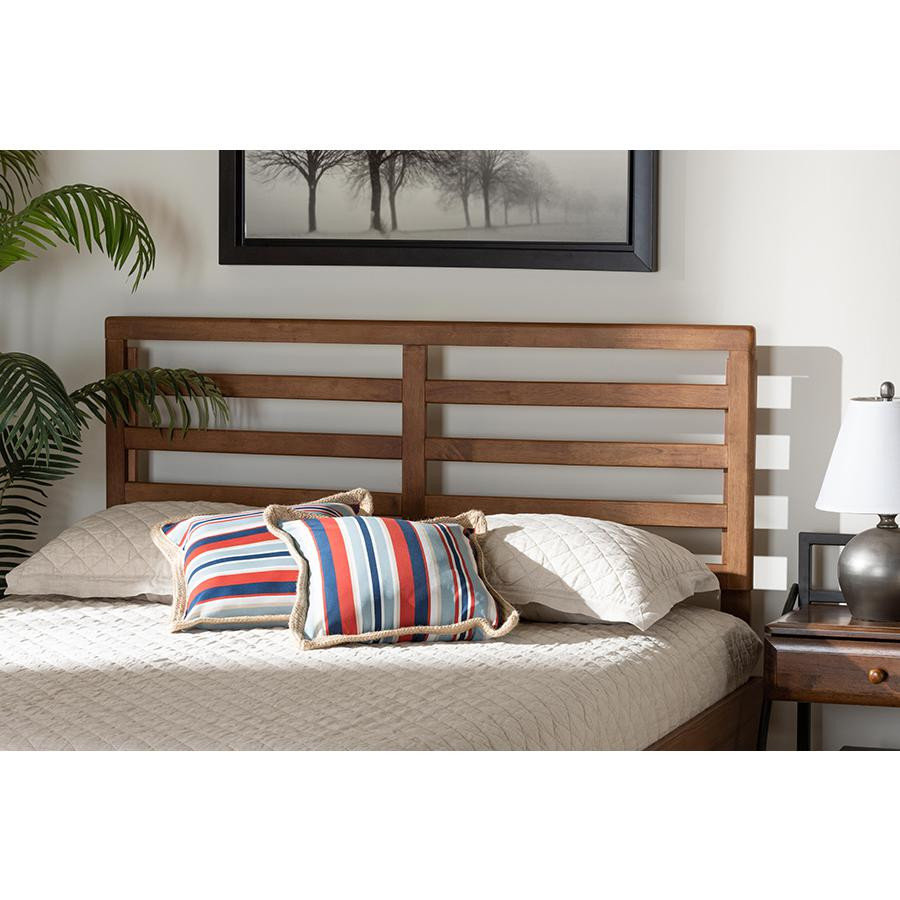 Akemi Modern and Contemporary Ash Walnut Finished Wood Full Size ...