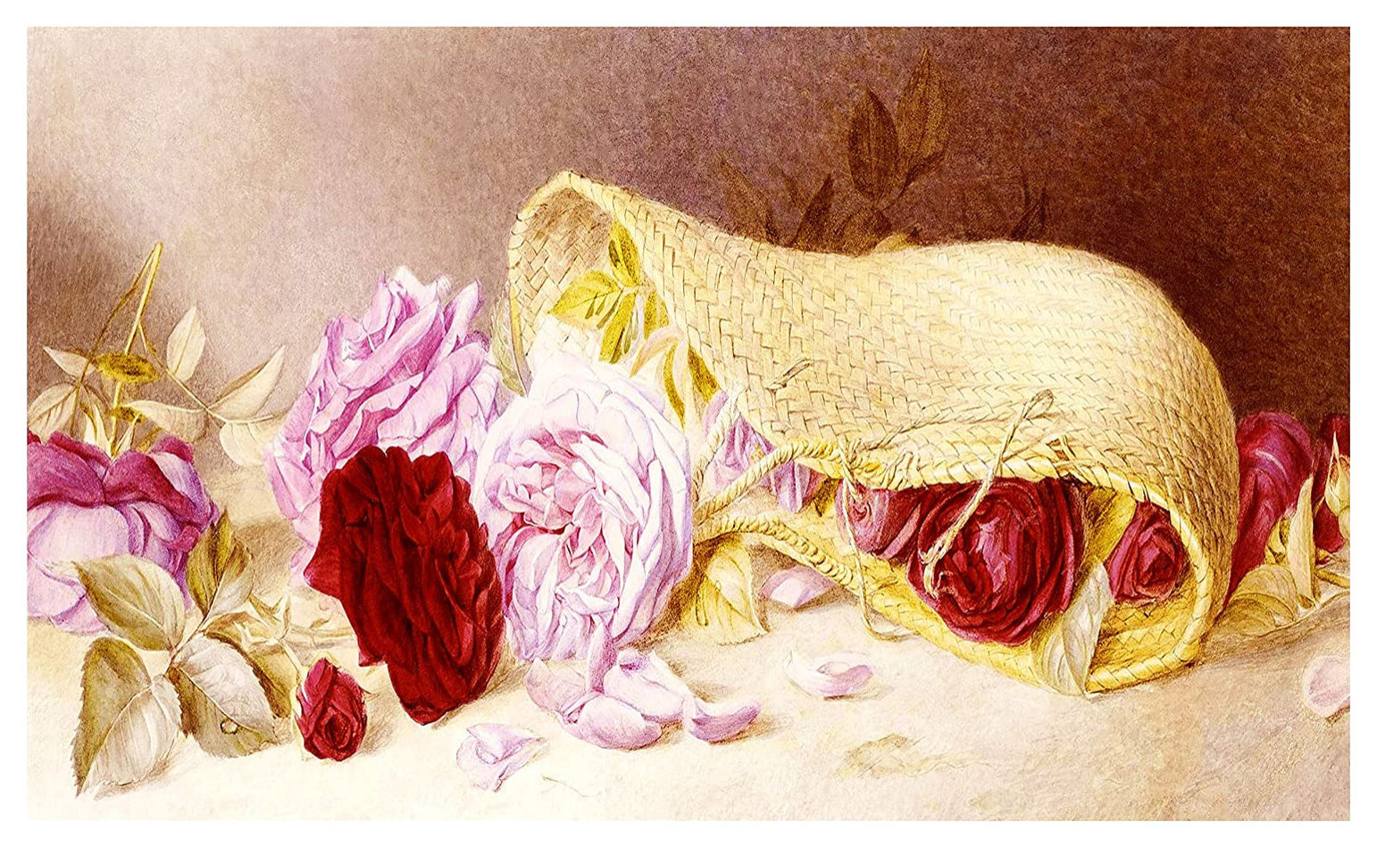 Tile Mural Basket of roses flowers Kitchen Backsplash, 4.25" Ceramic ...