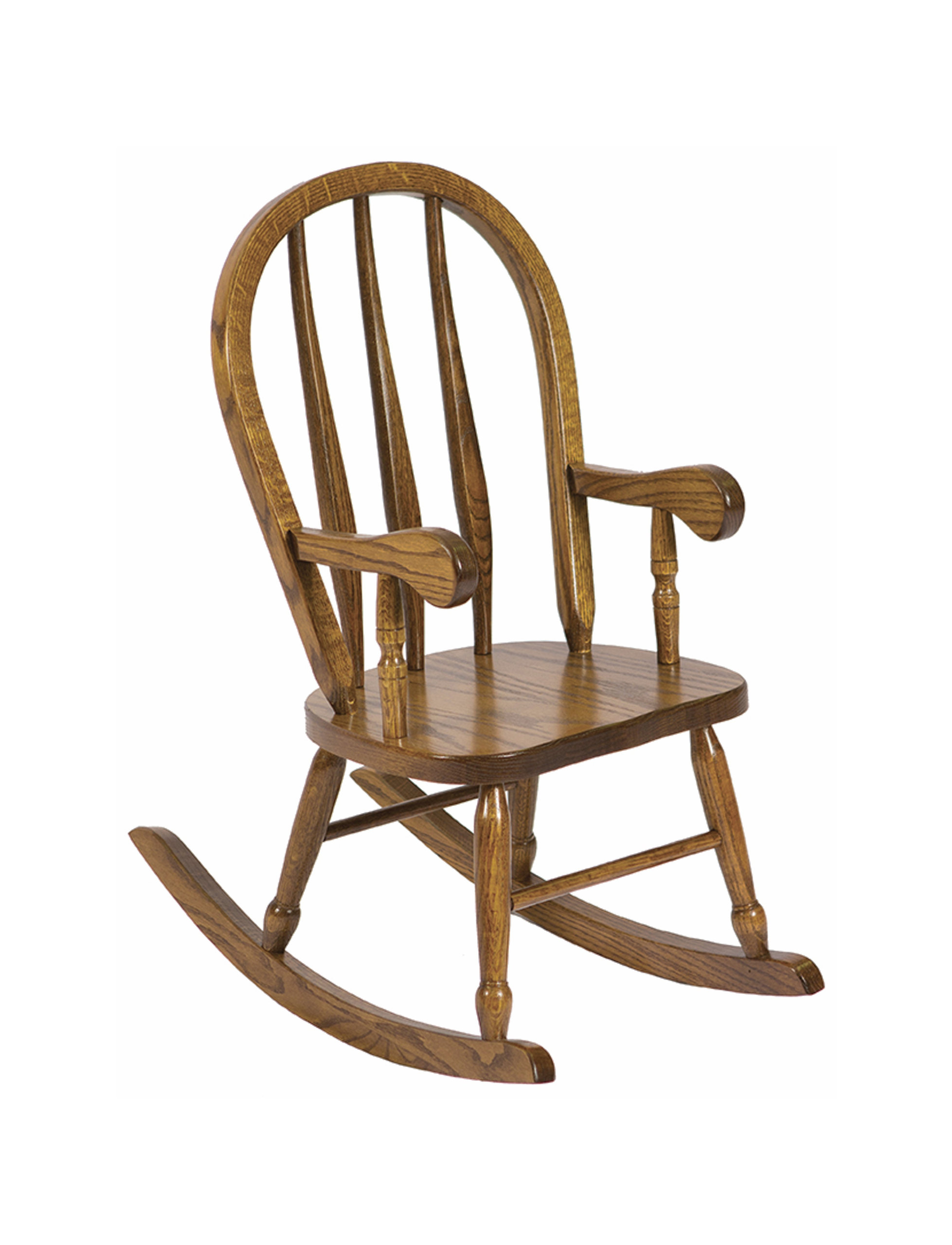 Amish Made Oak Child's Spindle Back Rocker - Traditional - Kids Chairs ...