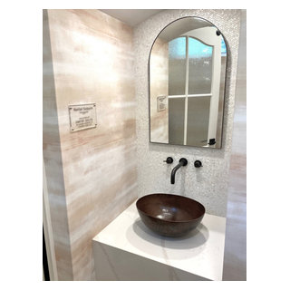 Handwash sink- Netilas Yadayim - Mediterranean - Powder Room - Detroit - by Julia Robin ...
