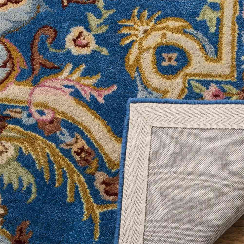 Safavieh Savonnerie 8' x 10' Hand Tufted Wool Rug in Blue and Ivory, 6 ...