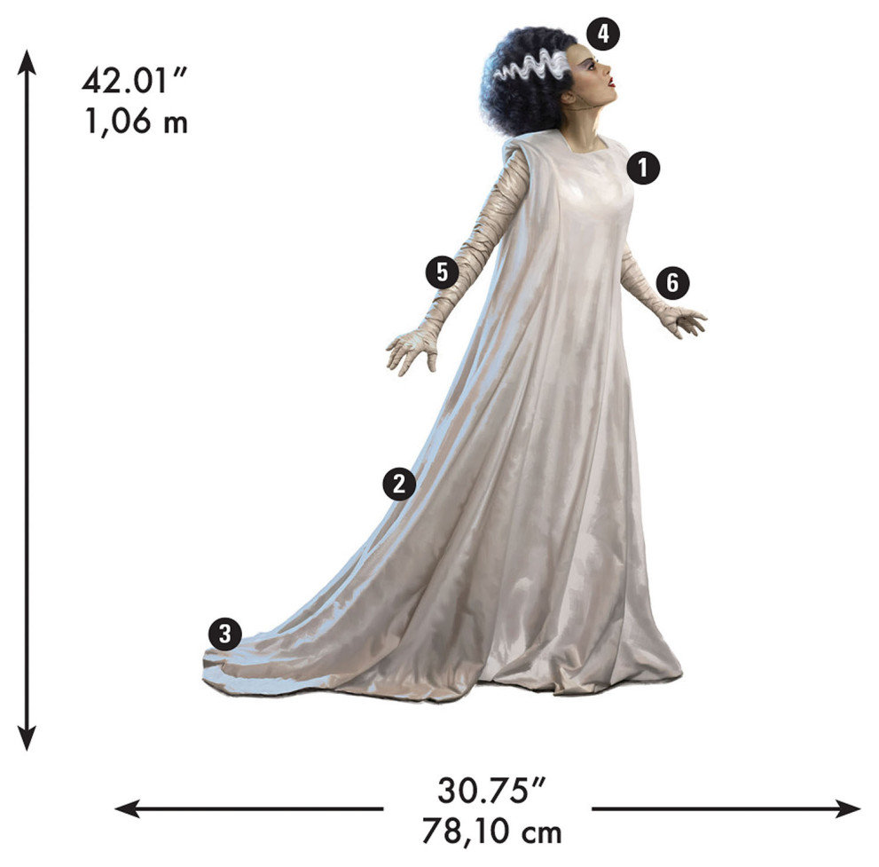 Classic Monsters Bride Of Frankenstein Giant Peel and Stick Wall Decals ...