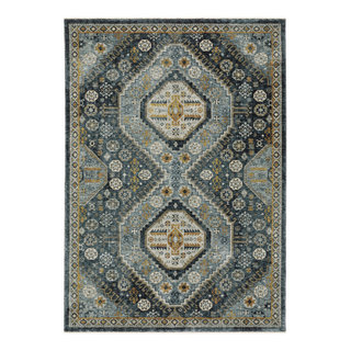 Oriental Weavers Sphinx Aberdeen 7150B Traditional Rug, Blue and Gold ...