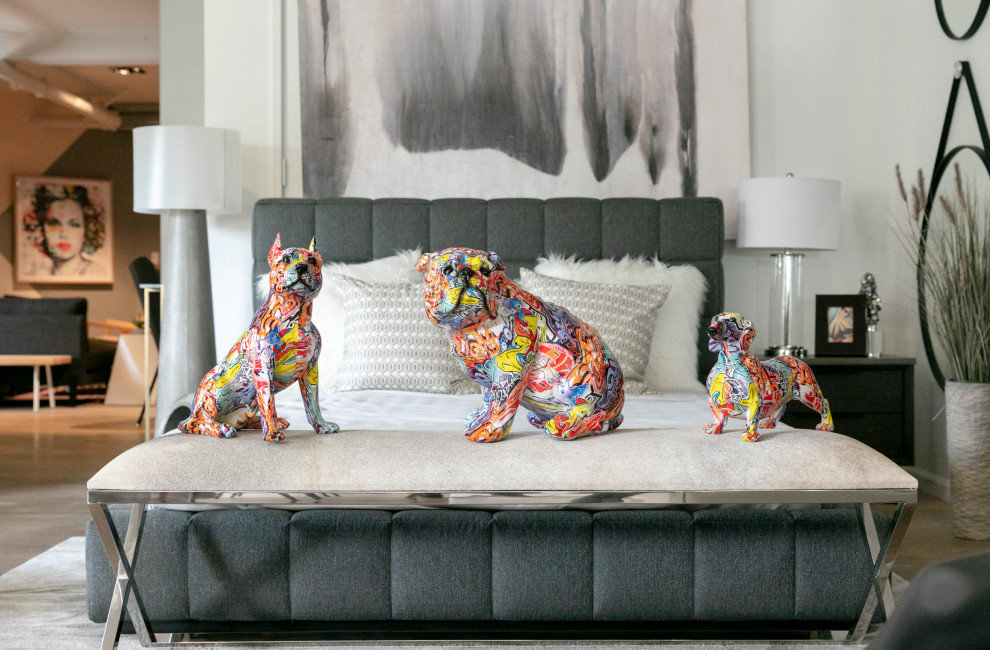 Interior Illusions Plus Street Art Sitting Dog, 15" tall - Contemporary - Decorative Objects And ...