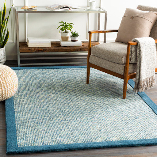 Surya Siena SNA-2306 8'x10' Rug, Bright Blue/Sky Blue/Cream ...