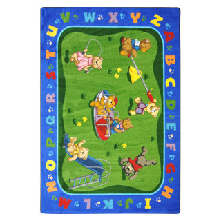 Teddy Bear Playground 3'10" x 5'4" area rug in color Multi ...
