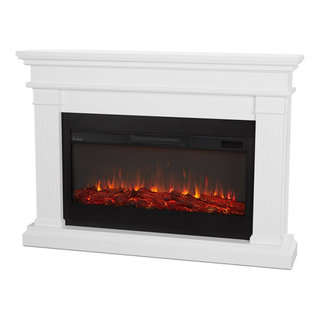 Real Flame Beau Amish Style Solid Wood Electric Fireplace in White ...