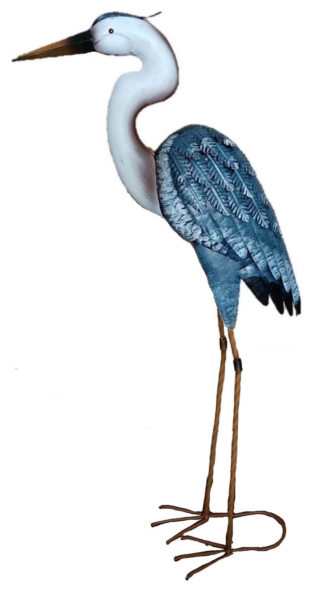 42" Great Blue Heron - Beach Style - Garden Statues And Yard Art - by Santa's Workshop, Inc | Houzz