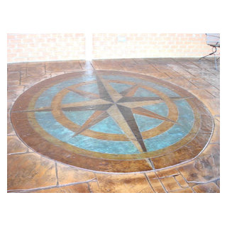 Custom Compass Rose Patio - Other - by Atlantic Coast Concrete | Houzz