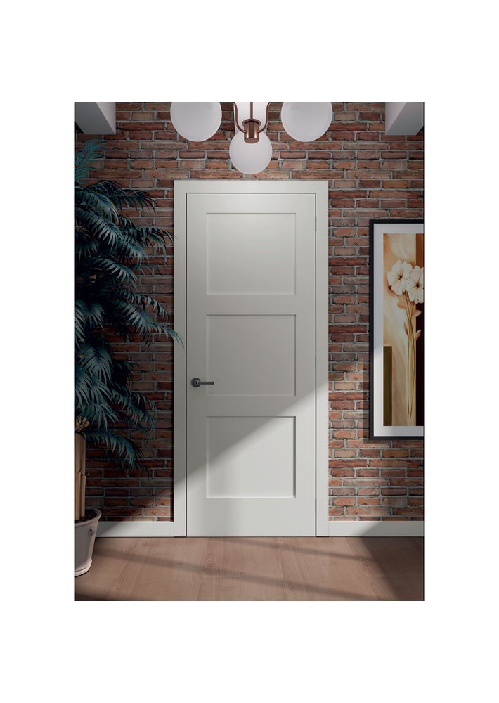 3 Panel Shaker Passage Door Primed, 24"x96"x1.375", 24" x 80" x 1.375 ...