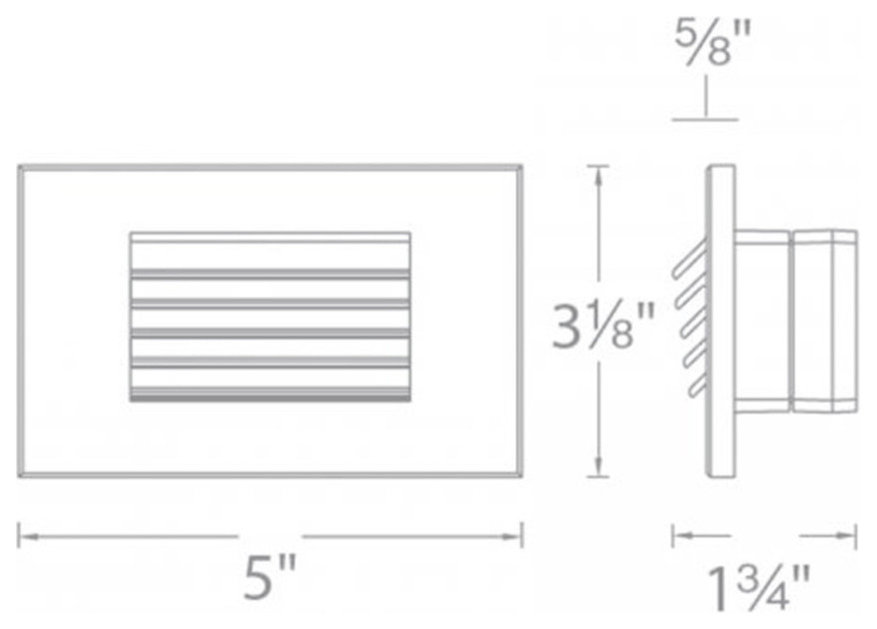 LED Low Voltage Horizontal Louvered Step and Wall-Light 3000K, White ...