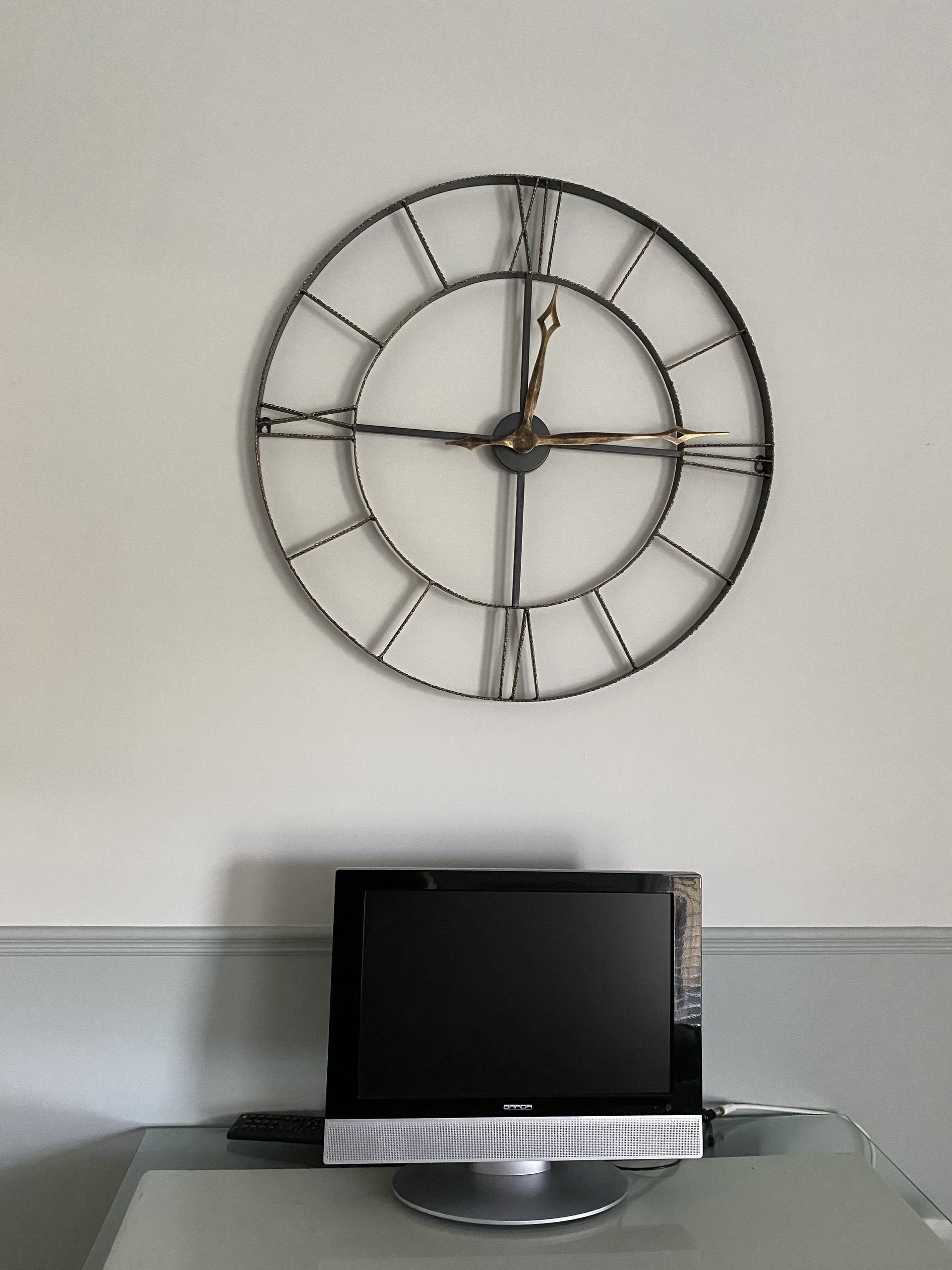 Round Wrought Iron Antique Wall Clock - Industrial - Wall Clocks - by ...