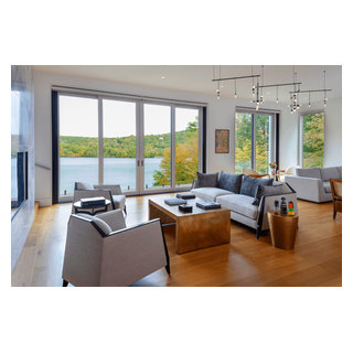 Modern - Sherman Lake view - Midcentury - Living Room - New York - by ...