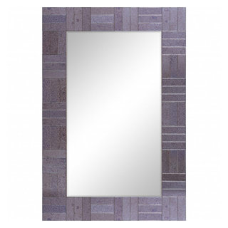 Gray Rectangular Mirror - Transitional - Wall Mirrors - by Ami Ventures ...