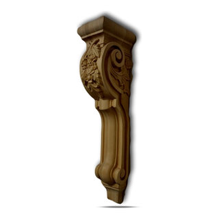 Low profile Maple Wood Corbel Flower Design - Traditional - Corbels ...