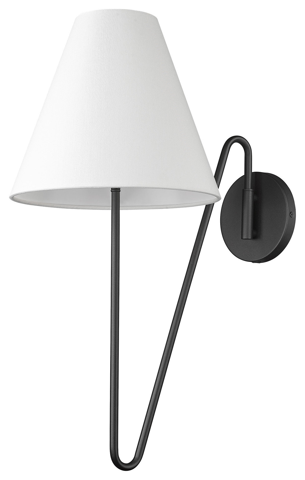 Golden Lighting Kennedy Articulating Wall Sconce, Natural Black/Ivory ...