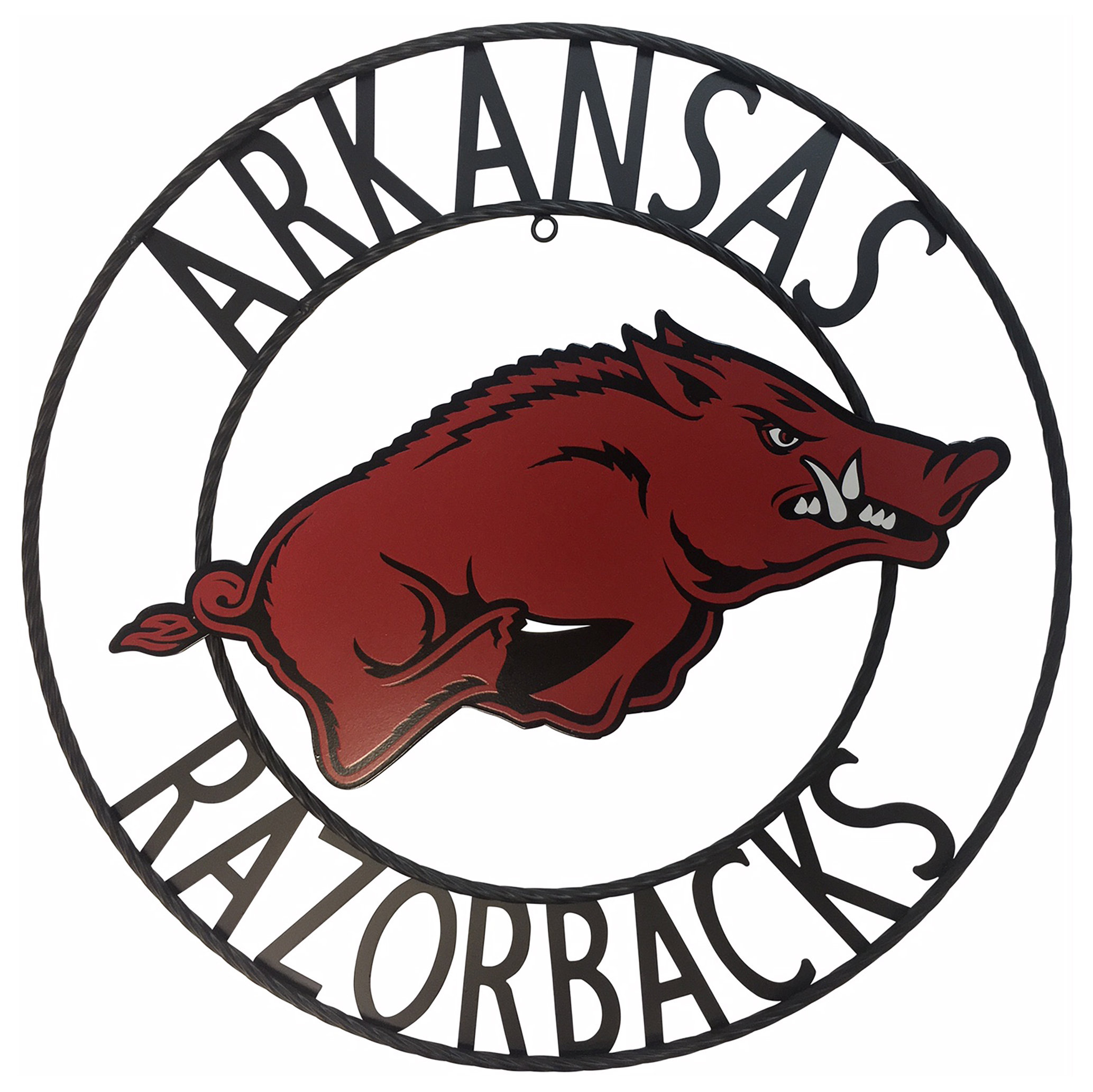 Arkansas Razorbacks Wrought Iron Wall Decor, 18" - Contemporary - Metal ...