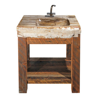 Vanity 36" Width-Straight Front - Rustic - Bathroom Vanities And Sink ...