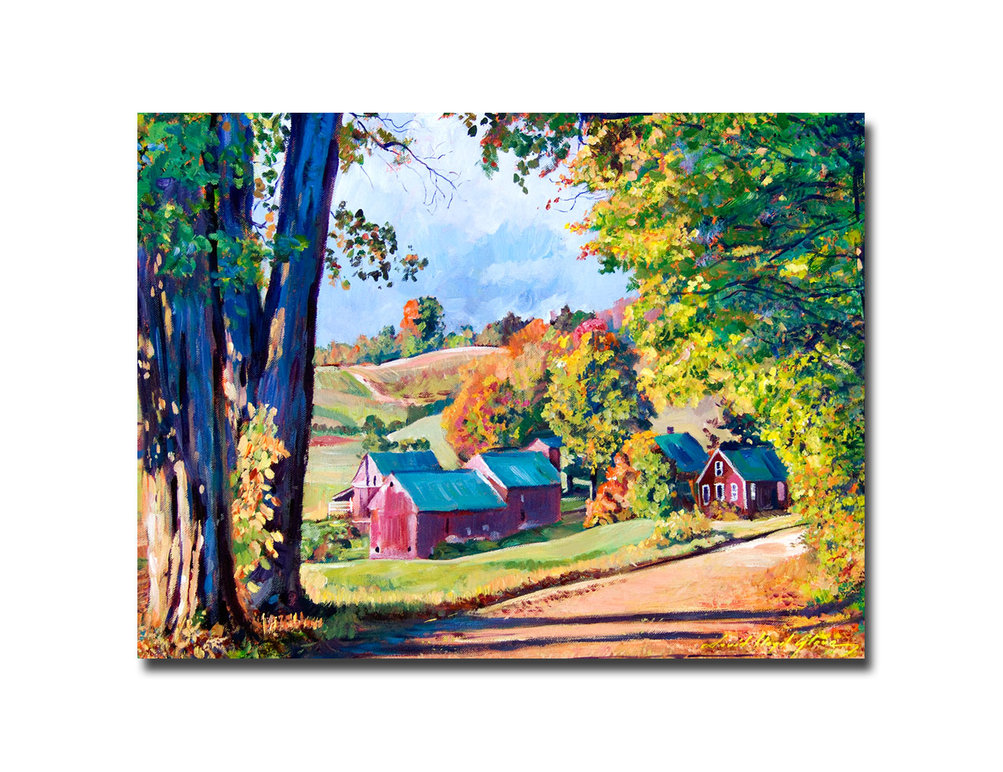 'Road to Jenne Farm, Vermont' Canvas Art by David Lloyd Glover, 35" x ...