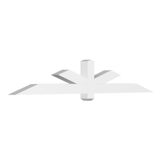 Kennewick Architectural Grade PVC Gable Bracket, 84"Wx14"H (4/12 Pitch ...