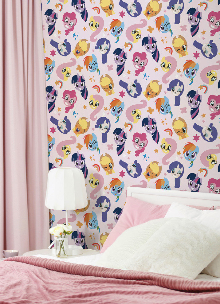 My Little Pony Toss Peel & Stick Wallpaper - Contemporary - Kids Wall ...