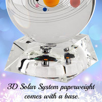 Matashi 3D Crystal Ball Paperweight With Galaxy Solar System Model Gift ...